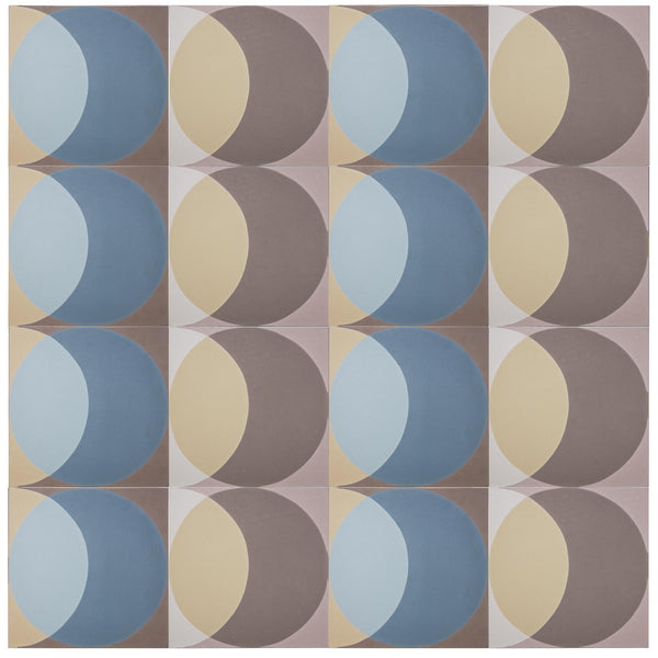 'Ellipse' Blue - Encaustic Tile (sample) – Lindsey Lang Design Ltd ...