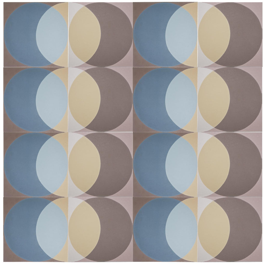 'Ellipse' Blue - Encaustic Tile (sample) – Lindsey Lang Design Ltd ...