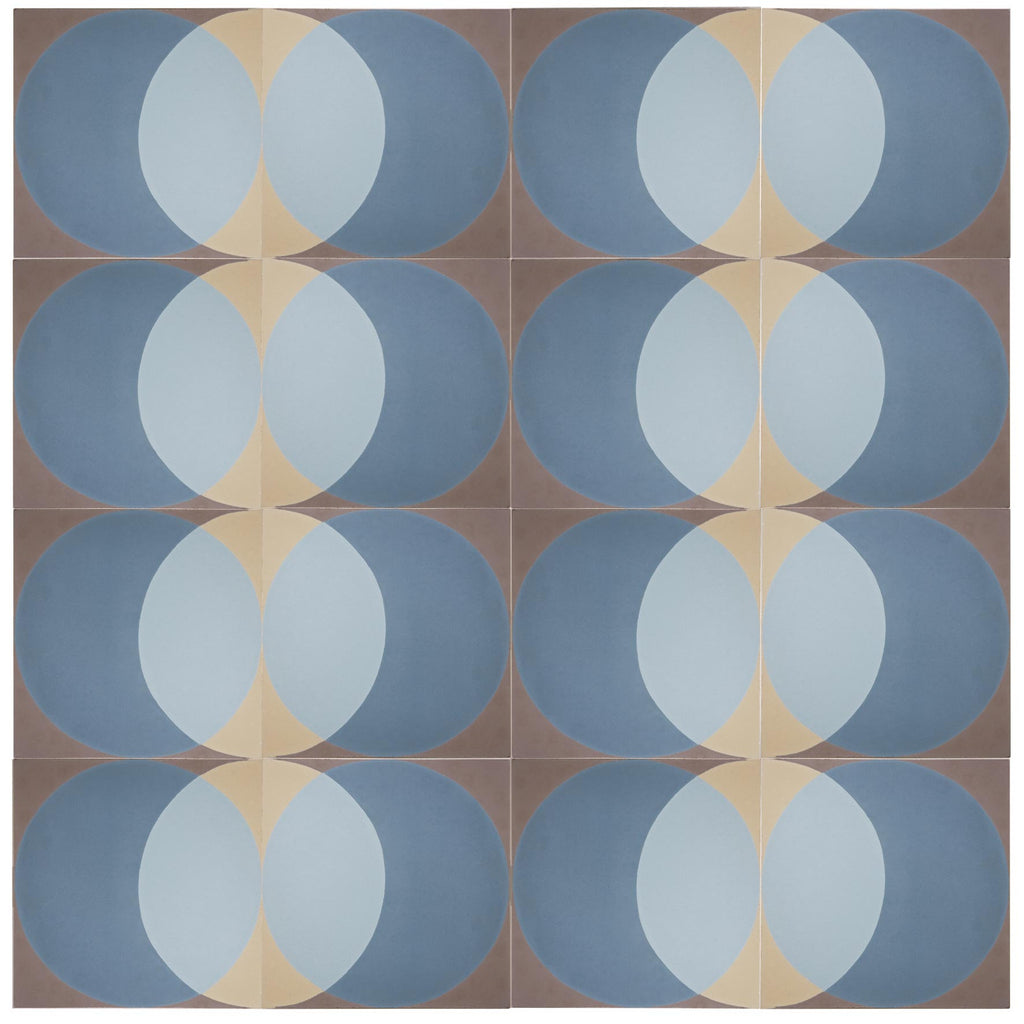 'Ellipse' Blue - Encaustic Tile (sample) – Lindsey Lang Design Ltd ...