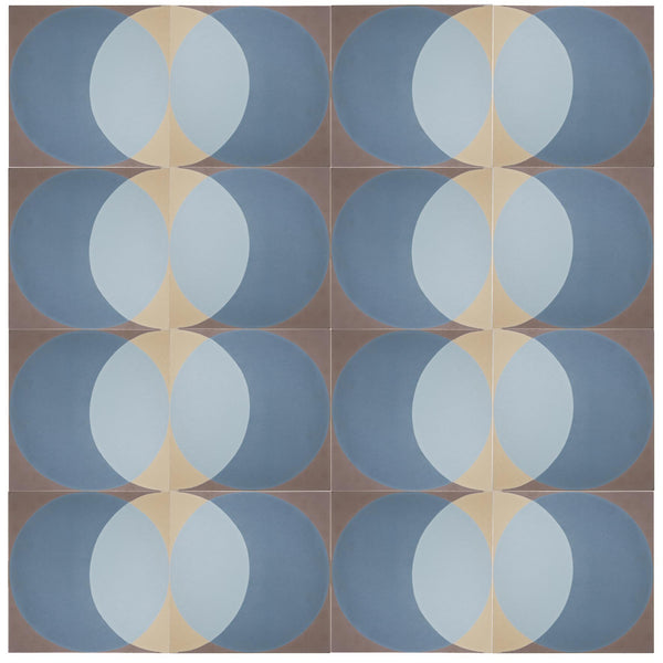 'Ellipse' Blue - Encaustic Tile (sample) – Lindsey Lang Design Ltd ...