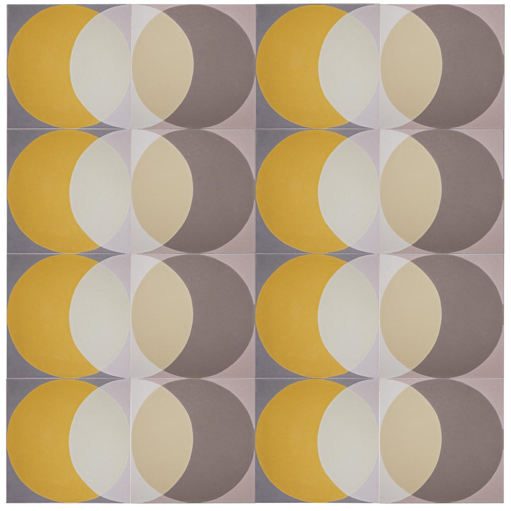 'Ellipse' Yellow - Encaustic Tile (sample) – Lindsey Lang Design Ltd ...