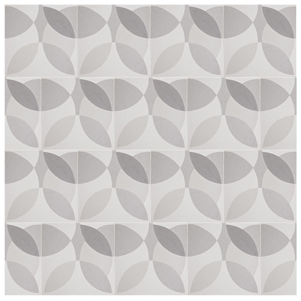 'Leaf' Grey - Encaustic Tile (sample) as seen in Elle Decoration UK ...