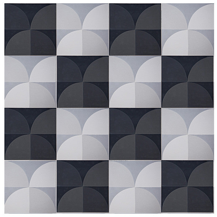 'Scallop' Light Grey - Encaustic Tile (sample) – Lindsey Lang Design ...